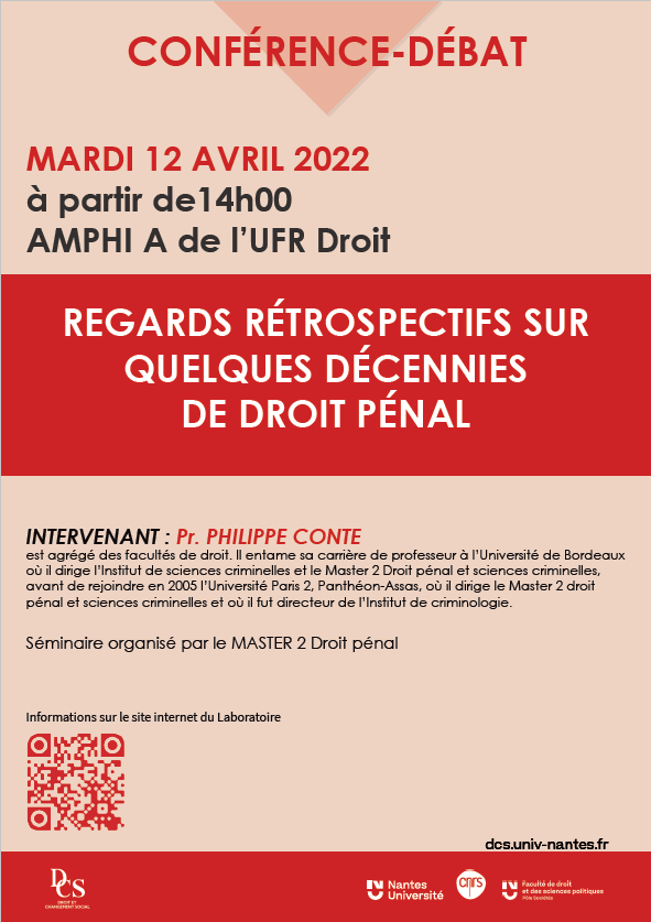 Conférence - Regards rétrospectifs sur quelques décennies de droit ...